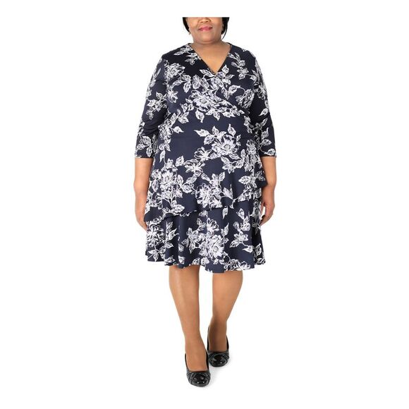 Signature by Robbie Bee | Dresses | Signature By Robbie Bee Womens Navy ...